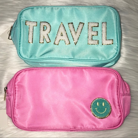 Bags | Set Of 2 Nwt Patch Pouches Travelsmiley | Poshmark
